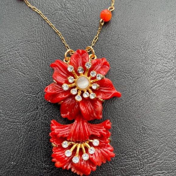 Joan Rivers | Jewelry | Vintage Joan Rivers Gold Tone Coral Necklace ...